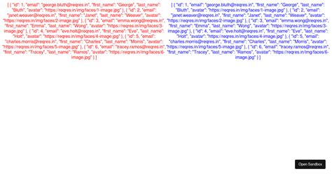 the difference between fetch api and axios codesandbox