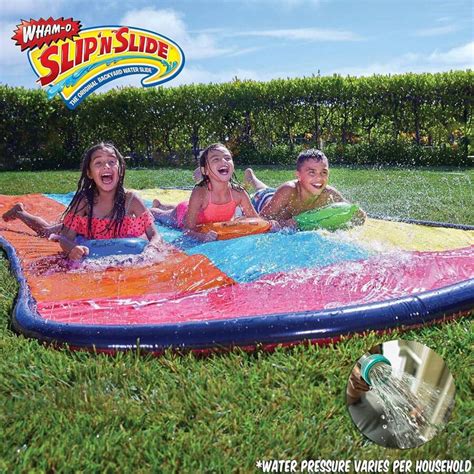Slip N Slide Triple Slip And Slide With 3 Bodyboards Premium Lawn Water