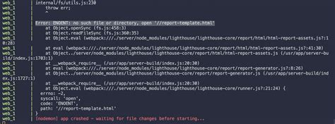 on import error enoent no such file or directory open report