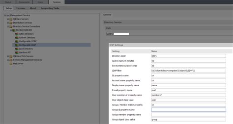 how to configure in configurable ldap the dsp s qlik community