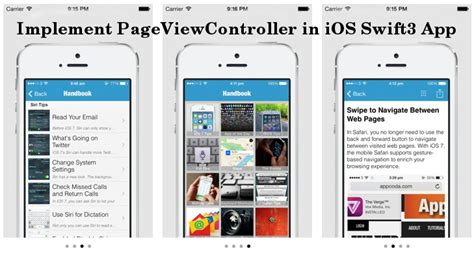 2 easy steps to implement pageviewcontroller in ios swift 3 application