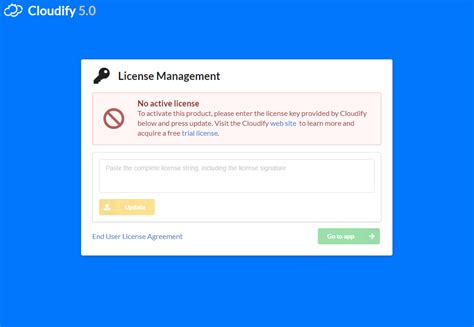 activating cloudify manager and license management