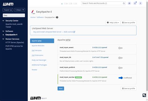 vps and dedicated hosting easy apache