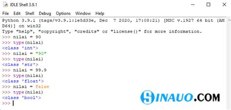 belajar mengenal tipe data dan variabel dalam python sinauo