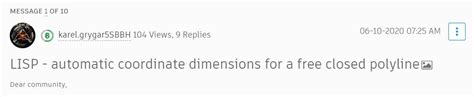 solved lisp automatic coordinate dimensions for a free closed
