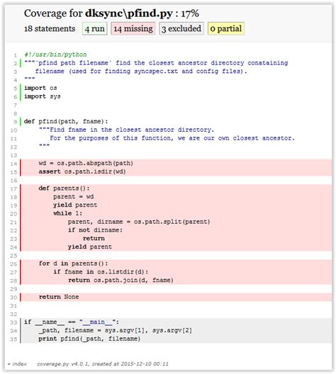 python how does coverage calculate its percentages stack overflow