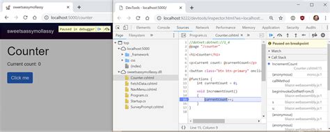 compiling c to wasm with mono and blazor then debugging