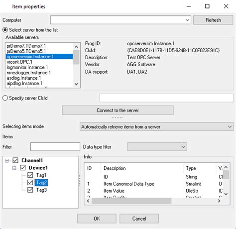 how to log opc data to a sql database