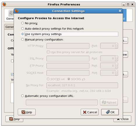 how to configure system proxy settings in red hat enterprise linux
