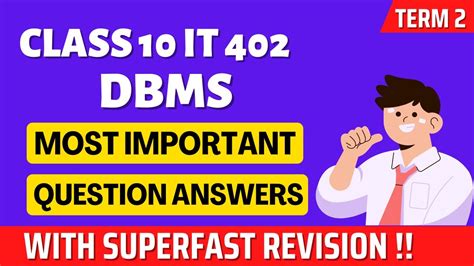 dbms important question answers class 10 it 402 dbms database