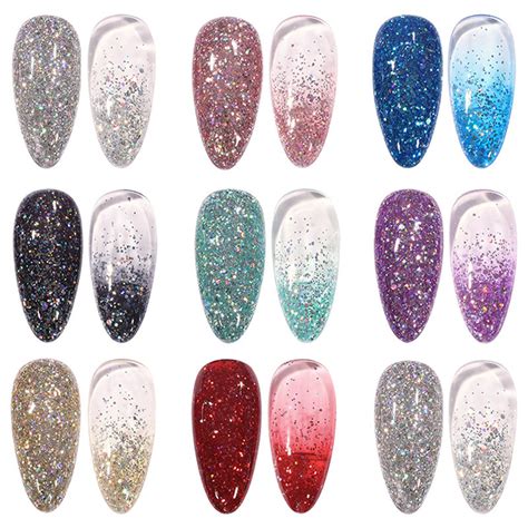 Yhaiogs Press On Nail Stickers Gel Nail Polish Collection 8 Colors Gel