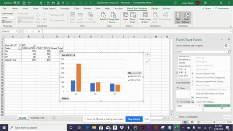 how to create a pivot chart excel tutorial youtube
