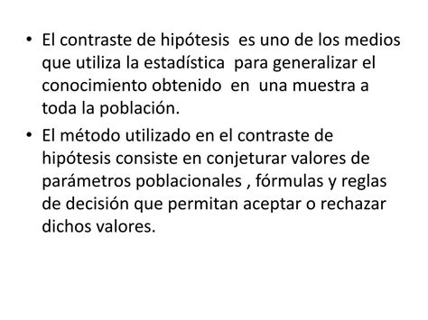 Ppt Contraste De Hipótesis Powerpoint Presentation Free Download