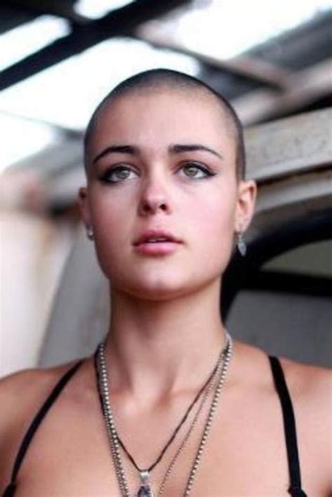 Shaved Head Women Bald Girl Creative Colour Buzzed Buzz Cut