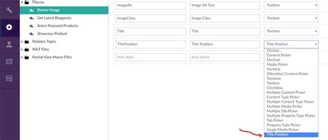 umbraco custom dropdown macro property and parameter