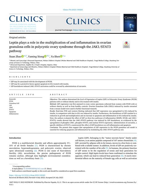 Pdf Leptin Plays A Role In The Multiplication Of And Inflammation In
