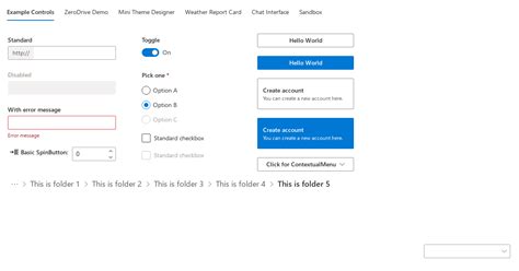 uifabric fluent theme examples codesandbox