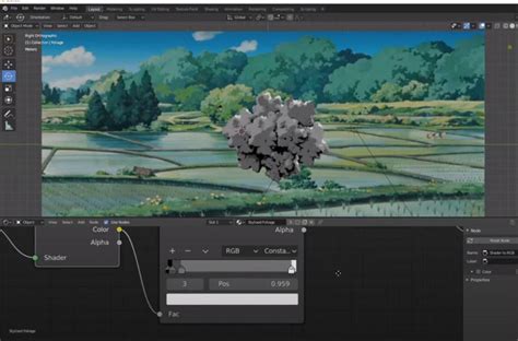 how to create ghibli trees style in 3d 3dart