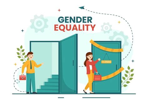 Premium Vector Gender Equality Vector Illustration With Men And Women