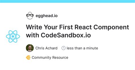 write your first react component with from