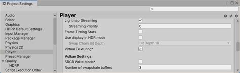 unity manual enabling streaming virtual texturing in your project
