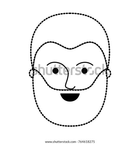 Male Face Short Hair Full Beard Stock Vector Royalty Free 764618275