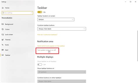 turn on or off system icons on taskbar in windows 10 windows 10