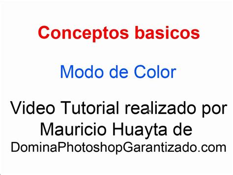 Los Modos De Color En Photoshop Cs5 Youtube