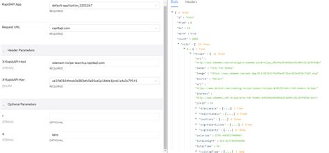 how to use the recipe search and diet api with python php ruby