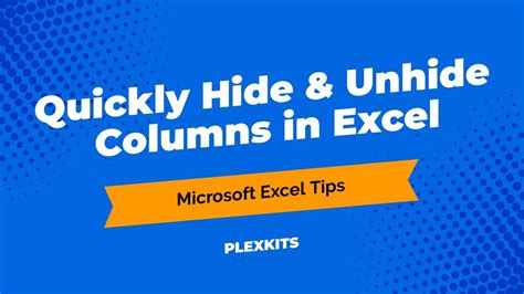 hide and unhide columns and rows in excel 2019 youtube