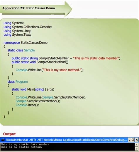 microsoft c tutorials static class method constructor