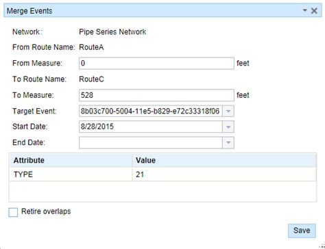 merging events—arcgis pipeline referencing server documentation for