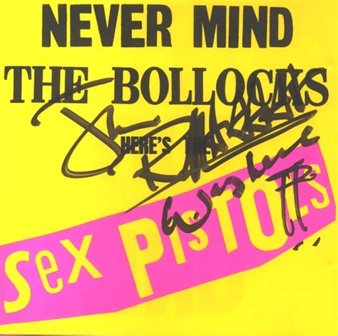 Sex Pistols Never Mind The Bollocks Autographed Uk Cd Album Cdlp
