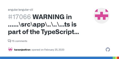 warning in src app ts is part of the typescript