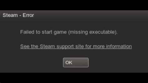 steam missing executable fix youtube