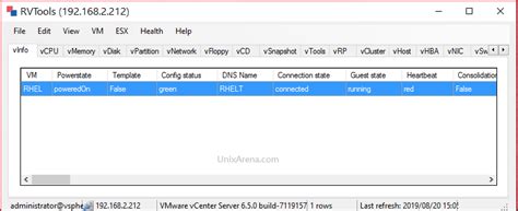rvtools 3 11 9 simple vmware vsphere reporting tool unixarena