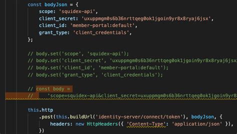 preflight fails using angular to request token support squidex support