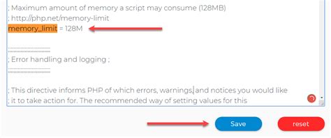 scripting how to increase php memory limits