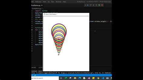 draw a circle cone using python turtle graphic youtube