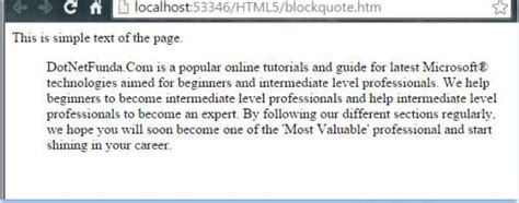 blockquotes in html5 tech funda