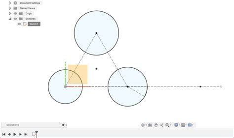 solved constrain an arc in two equal parts through a line autodesk