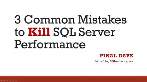 groupby conference 3 common mistakes to kill sql server performance