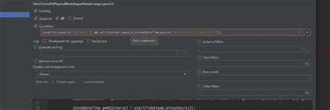 debugging using multiple conditions in intellij debugger breakpoint