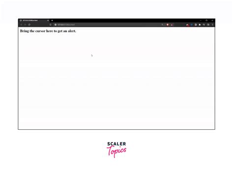 onmouseover event in javascript scaler topics