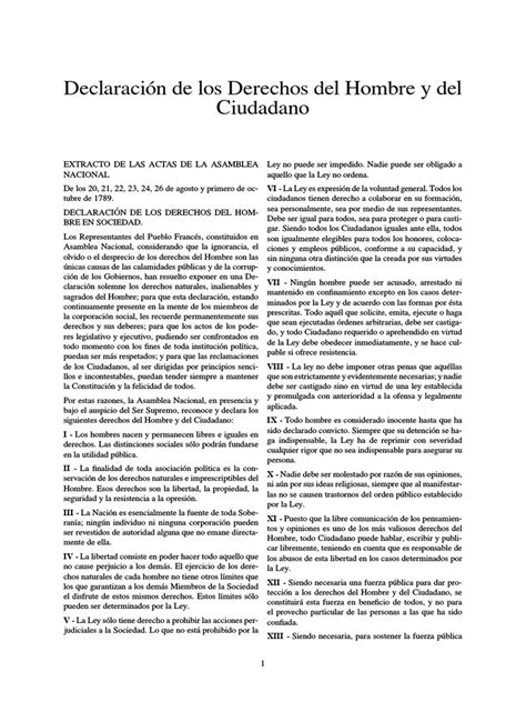 Declaración De Los Derechos Del Hombre Y Del Ciudadano Gobierno
