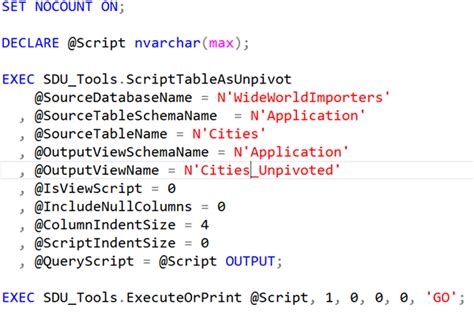 sdu tools script sql server table as t sql unpivot the bit bucket