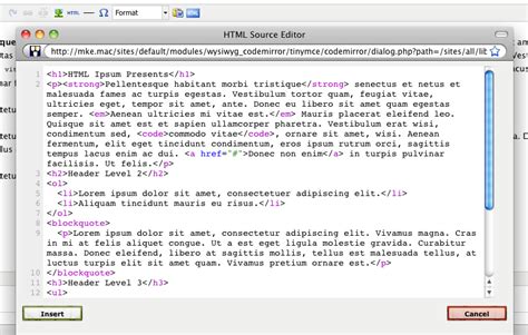 wysiwyg codemirror source highlighting