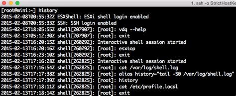 quick tip “poor mans” history command in esxi
