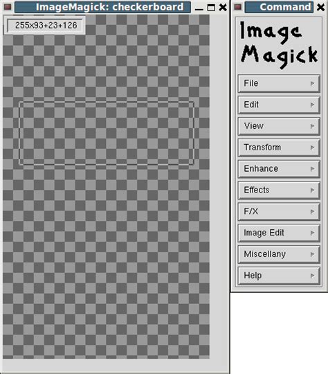 linux imagemagick api for command line gui application interface to