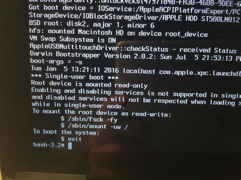 macos disk utility detecting error in single user mode but not when